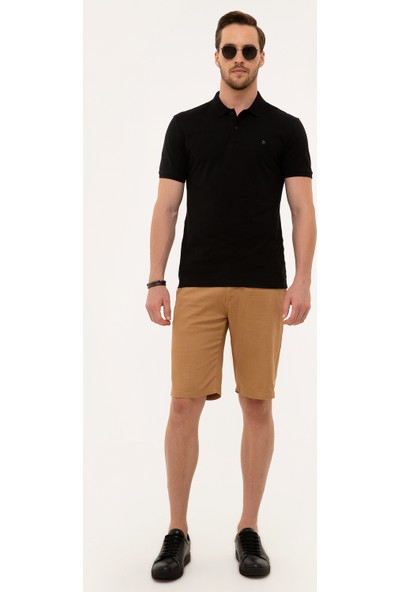 Pierre Cardin Erkek Camel Standart Fit Bermuda Şort 50227590-Vr015 Pierre Cardin Erkek Camel Standart Fit Bermuda Şort 50227590-Vr015
