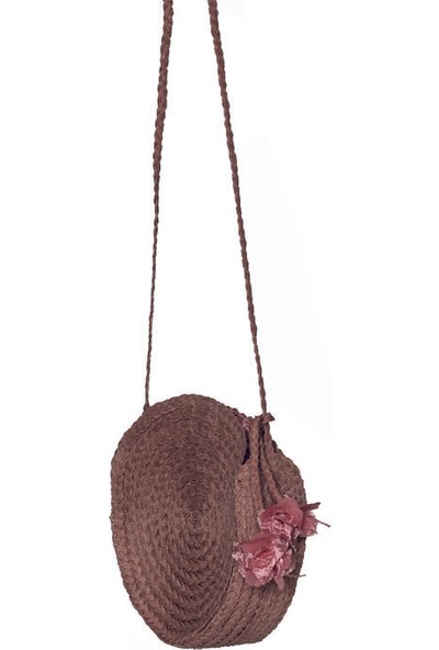 Kavshak Kadın Bohem Çiçek Detaylı Pudra Hasır Omuz Çantası Kavshak Kadın Bohem Çiçek Detaylı Pudra Hasır Omuz Çantası