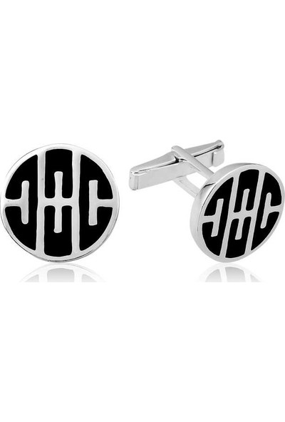 Gumush Gümüş Desenli Yuvarlak Kol Düğmesi Gumush Gümüş Desenli Yuvarlak Kol Düğmesi