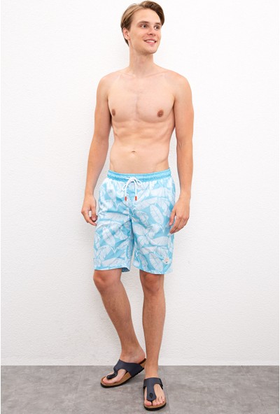 U.S. Polo Assn. Erkek Mavi Deniz Şortu 50218765-Vr007