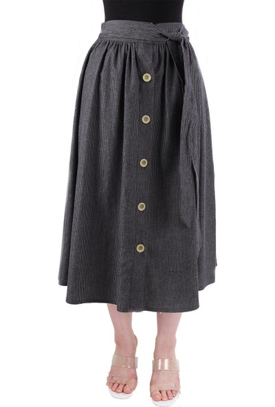Alexander Gardi Düğmeli Bağlama Detaylı Etek K.gri (B20-144617)