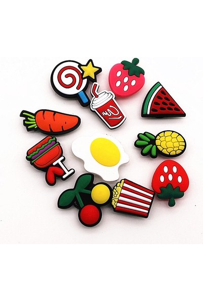 Schulzz 11 Adet Crocs Terlik Süsleri Jibbitz Candy Serisi Renkli Schulzz 11 Adet Crocs Terlik Süsleri Jibbitz Candy Serisi Renkli