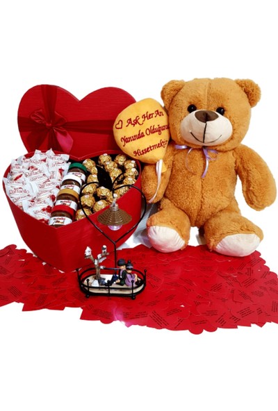 Hanbeyi Sevgiliye Hediye Kalp Kutu Karışık Çikolata Aşık Ayıcık Sevgili Masa Lambası Hanbeyi Sevgiliye Hediye Kalp Kutu Karışık Çikolata Aşık Ayıcık Sevgili Masa Lambası