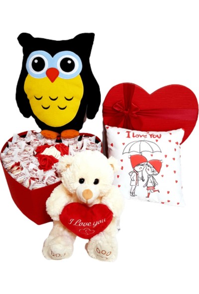 Hanbeyi Sevgiliye Hediye Raffaello Çikolata I Love You Mesajlı Özel Set 3 D Baykuş Hanbeyi Sevgiliye Hediye Raffaello Çikolata I Love You Mesajlı Özel Set 3 D Baykuş