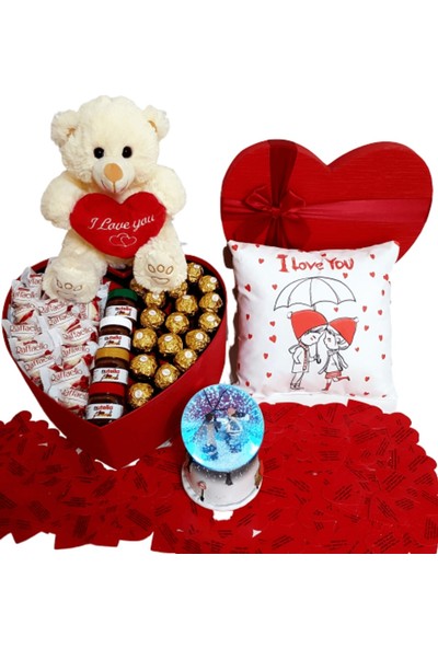 Hanbeyi Sevgiliye Hediye Karışık Çikolata I Love You Mesaj Seti Müzikli Kar Küresi Hanbeyi Sevgiliye Hediye Karışık Çikolata I Love You Mesaj Seti Müzikli Kar Küresi