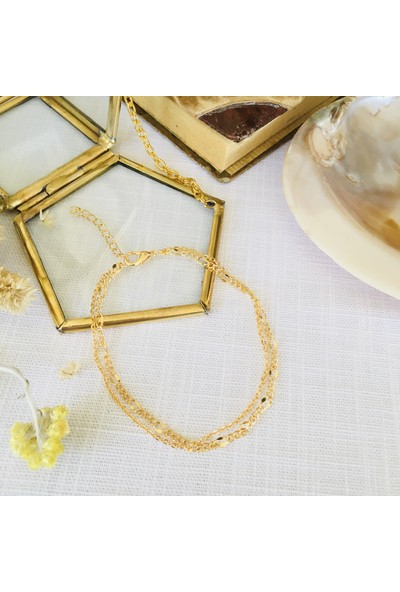 Pearl Beads Çift Zincirli Halhal Pearl Beads Çift Zincirli Halhal