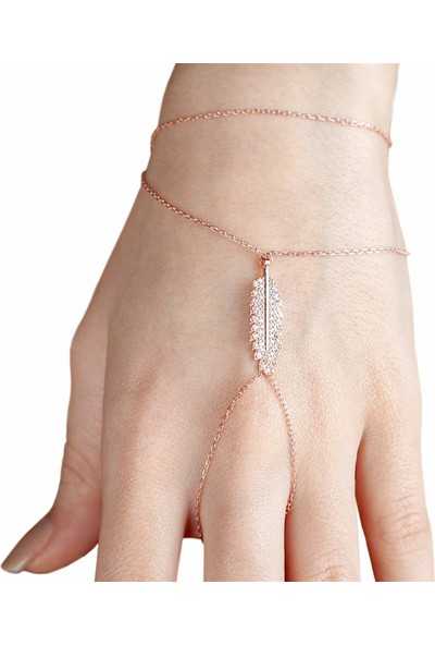 Afrodit Silver Tüy Motifli Tasarım Kadın Gümüş Şahmeran