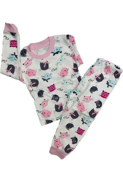 Nayinom Baby Kedi Desenli Mevsimlik Kız Bebek Pijama Takım Kreş Pamuk Nayinom Baby Kedi Desenli Mevsimlik Kız Bebek Pijama Takım Kreş Pamuk