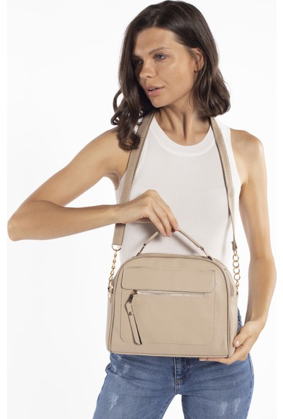 Vizon Kadın Çok Bölmeli Omuz Çantası Çapraz Çanta Ve El Çantası
