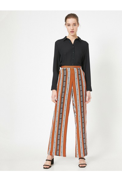 Koton Kadın Desenli Rahat Kesim Pantolon