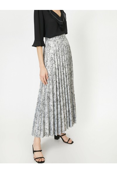 Koton Kadın Desenli Pilili Uzun Etek Koton Kadın Desenli Pilili Uzun Etek