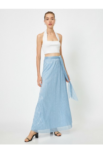 Koton Kadın Kemer Detaylı Parlak Uzun Etek Koton Kadın Kemer Detaylı Parlak Uzun Etek