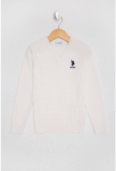 U.S. Polo Assn. Kız Çocuk Triko Kazak Basic 50207020-VR071 U.S. Polo Assn. Kız Çocuk Triko Kazak Basic 50207020-VR071