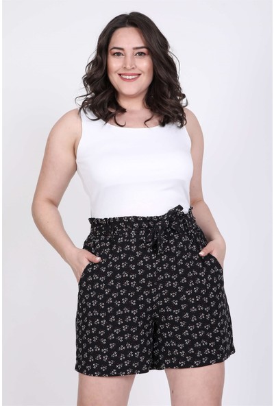 Myline Beli Lastikli ve Kuşaklı Şort 45565