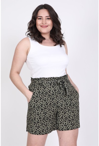 Myline Beli Lastikli ve Kuşaklı Şort 45566