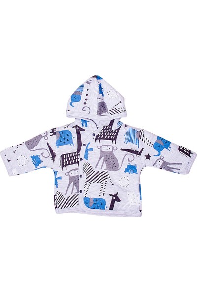 Luggi Baby Erkek Gri Uzun Kollu Kapşonlu Elyaflı Kışlık Hırka LG-4528 Luggi Baby Erkek Gri Uzun Kollu Kapşonlu Elyaflı Kışlık Hırka LG-4528