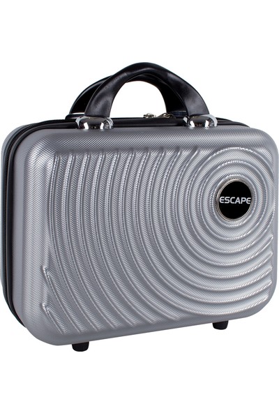 Escape 1 Abs Makyaj Çantası El Valizi Seyahat Çantası Gümüş