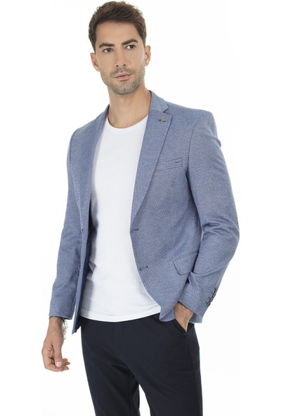 Buratti 6 Drop Tek Yırtmaçlı Klasik Yaka Ceket Erkek CEKET JAFET3480