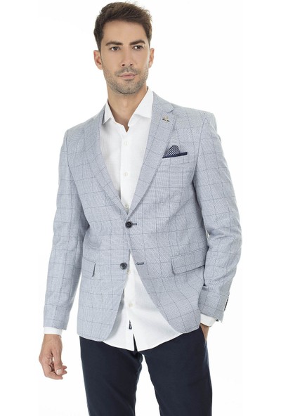 Buratti 6 Drop Tek Yırtmaçlı Klasik Yaka Ceket Erkek CEKET LOREO3816