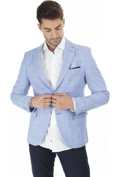 Buratti 6 Drop Tek Yırtmaçlı Klasik Yaka Ceket Erkek CEKET LOREO3816