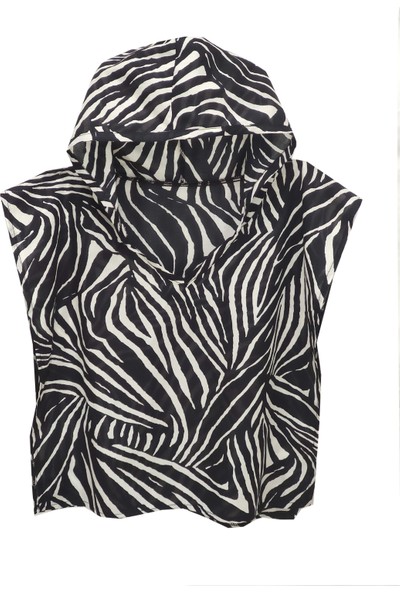 Shecco Babba Kız Çocuk Siyah Beyaz Yazlık Panço