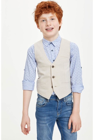 DeFacto Erkek Çocuk Klasik Yelek M4399A620SP