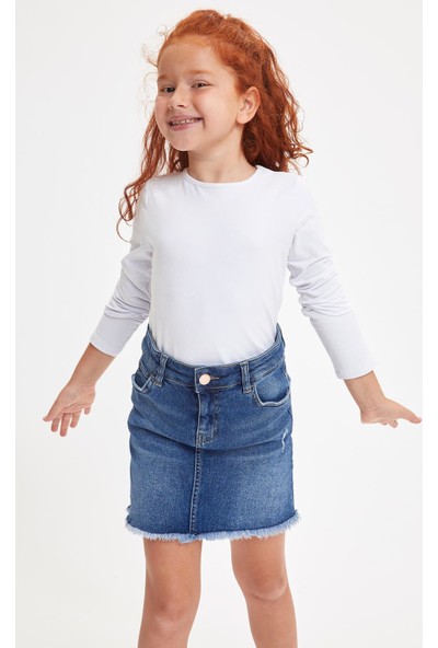 DeFacto Kız Çocuk Uzun Kollu Basic Tişört N8486A620AU DeFacto Kız Çocuk Uzun Kollu Basic Tişört N8486A620AU