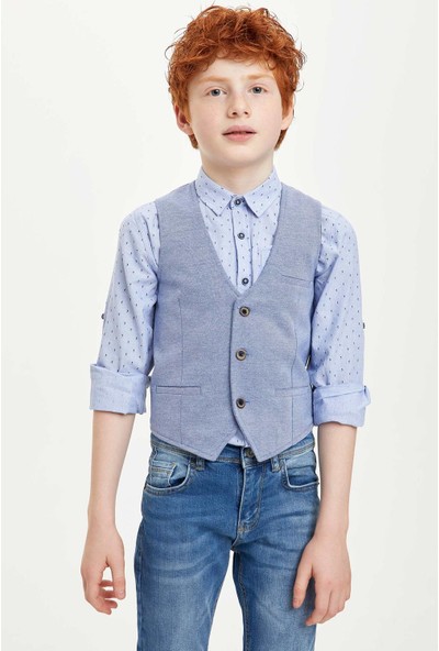DeFacto Erkek Çocuk Klasik Yelek M4399A620SP