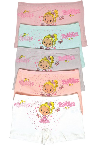 Nicoletta Mıxcolor Kız Çocuk Boxer 5'li Paket