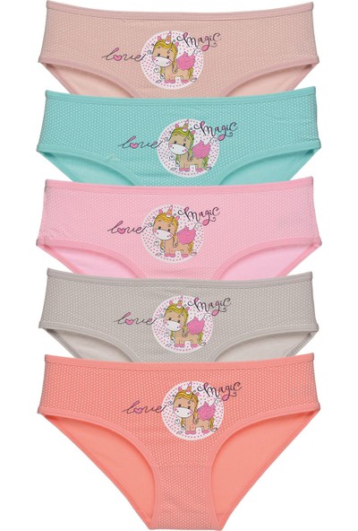 Nicoletta Mıxcolor Kız Çocuk Külot 5'li Paket