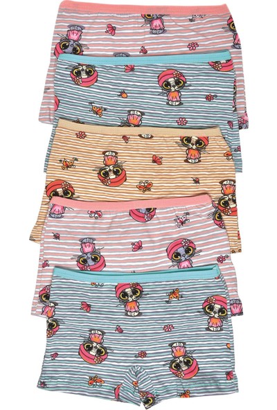 Nicoletta Mıxcolor Kız Çocuk Boxer 5'li Paket