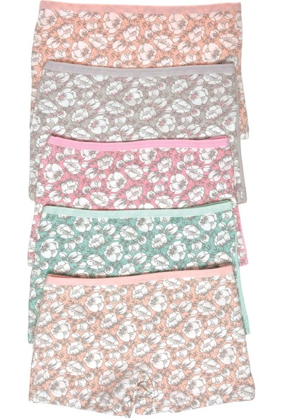 Nicoletta Mıxcolor Kız Çocuk Boxer 5'li Paket