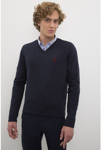 U.S. Polo Assn. Erkek Triko Kazak Basic 50206747-VR033 U.S. Polo Assn. Erkek Triko Kazak Basic 50206747-VR033