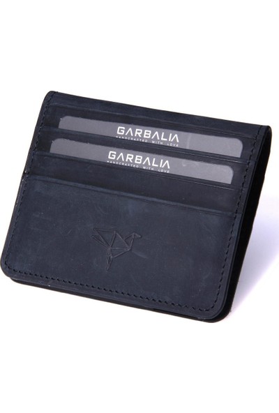Garbalia Deri Kartlık Pratik Cüzdan Çok Gözlü Crazy Deri