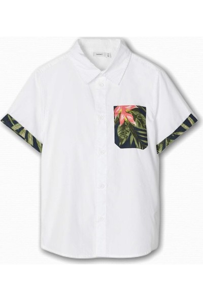 Name İt Erkek Çocuk Floral Desenli Gömlek