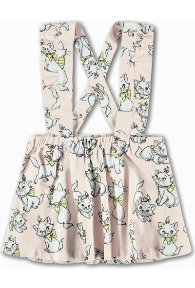 Name İt Kız Çocuk Kedi Baskılı Askılı Etek