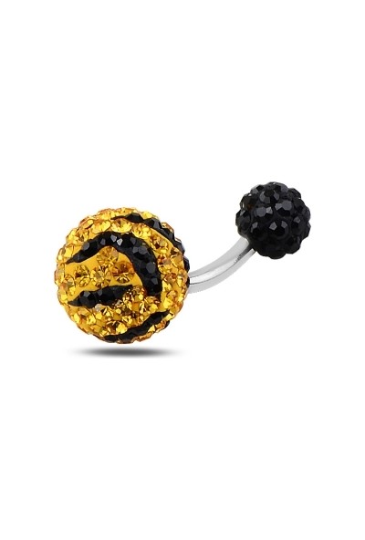 Zuk Collection Gümüş Zirkon Taşlı Top Piercing