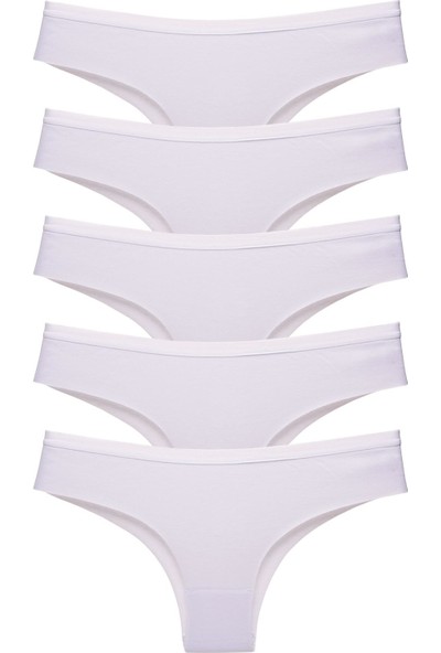 Nicoletta Beyaz Kadın Külot 5'li Paket