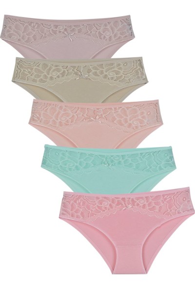 Nicoletta Mixcolor Kadın Külot 5'li Paket Dantelli Nicoletta Mixcolor Kadın Külot 5'li Paket Dantelli