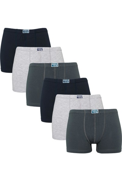 Dondeza Pamuklu 6 Adet Düz Erkek Çocuk Kom Boxer