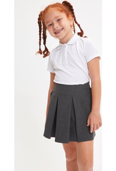 DeFacto Kız Çocuk Polo Yaka Basic Kısa Kollu Tişört I0427A620AU