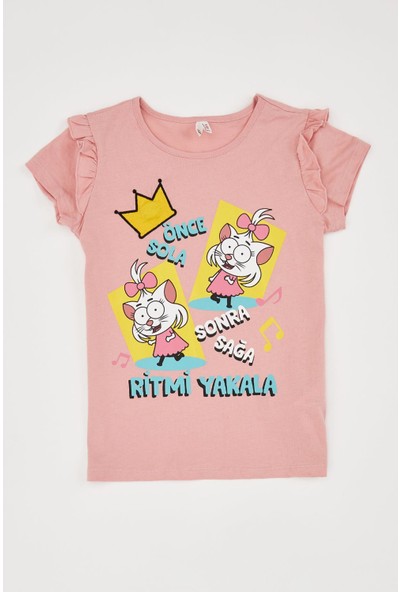 DeFacto Kız Çocuk Kral Şakir Lisanslı Dokunmatik Işıklı Kısa Kollu Tişört S4541A620HS DeFacto Kız Çocuk Kral Şakir Lisanslı Dokunmatik Işıklı Kısa Kollu Tişört S4541A620HS