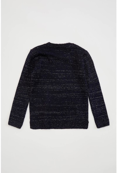 DeFacto Kız Çocuk Unicorn Pul Payet Nakışlı Triko Kazak N8556A620AU