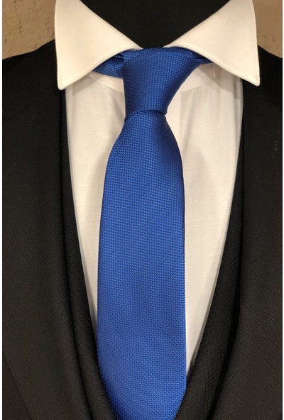 Quesste Saks Armür Dokumalı Noktalı Mendilli Kravat