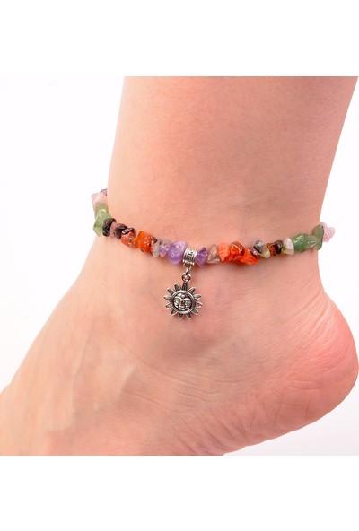 Taş Sandığı Çakra Taşlarından Halhal - 7 Farklı Doğal Taş