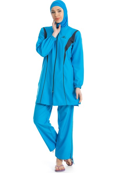 Chelly Kadın Tam Kapalı Fermuarlı Tesettür Mayo