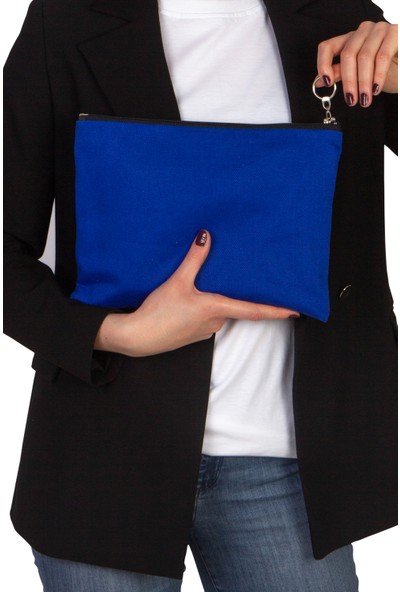 Pamusan Portföy Çanta Mavi (30x21 cm) Astarlı Pamusan Portföy Çanta Mavi (30x21 cm) Astarlı