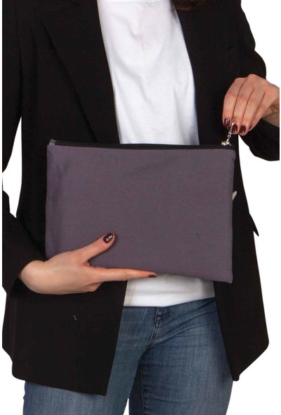 Pamusan Portföy Çanta Antrasit (30x21 cm) Astarlı Pamusan Portföy Çanta Antrasit (30x21 cm) Astarlı