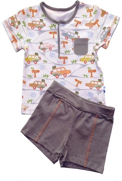 Hippo Bebe Minik Kampçı Safarili Erkek Bebek Penye Takım