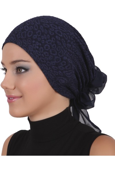 Fidan Bone Brokar Tüllü Lacivert Bone Fidan Bone Brokar Tüllü Lacivert Bone